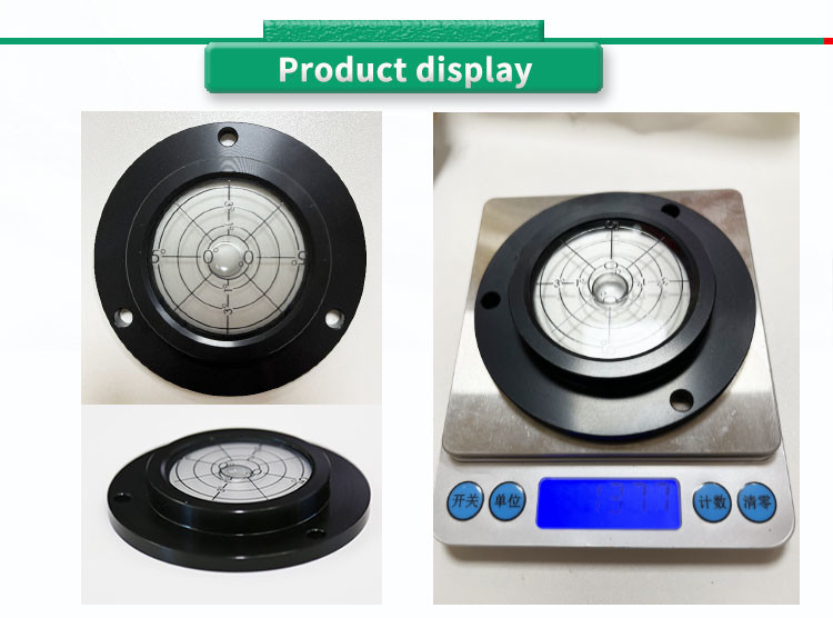 Anodized Black Aluminum Angle Slope Level Indicator Circular Bubble ...